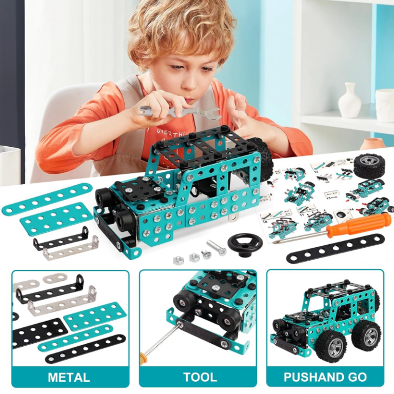 Erector Sets Stem Assembly Metal Toys Jeep/Off-Road Model Kit ...